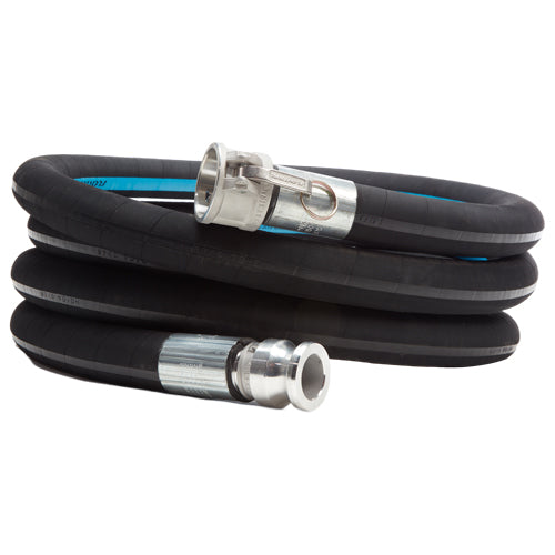 Black 3" x 15' Heavy-Duty Camlock Suction Hose – HoseRack