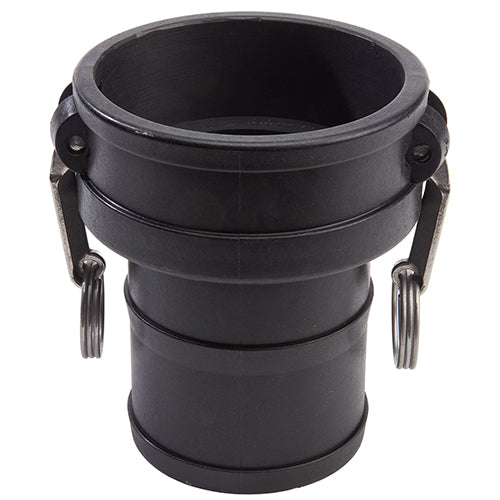 Polypropylene 4" Female Camlock Fitting x 4" Plastic Hose Shank (USA ...