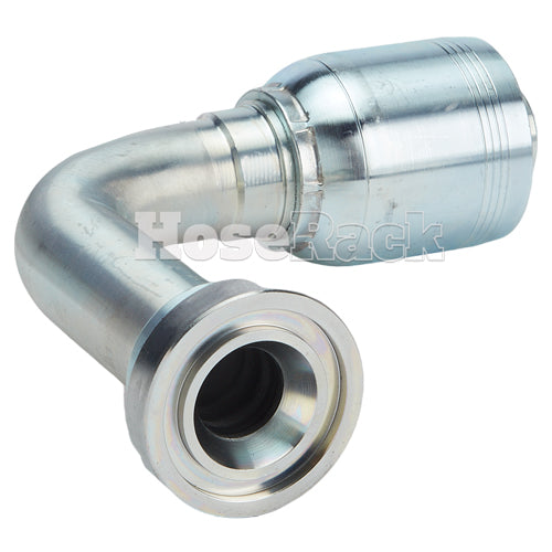 1" Hydraulic Hose Fitting with SAE Code 62 Flange 90° Elbow (N-Series 4 ...