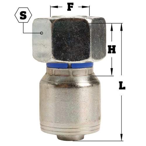 Hydraulic Hose Fitting with M30 x 2 Female Metric Heavy Swivel (N ...