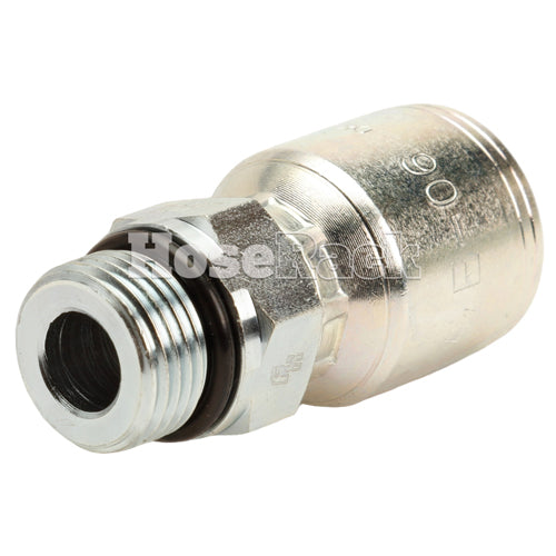 3/8” Hydraulic Hose Fitting with Male O-Ring Boss (E-Series 2-Wire 3/8 ...